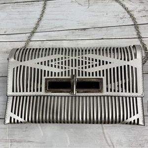 Sheike | Bags | Sheike Clutch Cutout Silver Chain Evening Bag | Poshmark